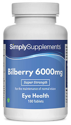 Bilberry Plus Extract Tablets 6000mg | Simply Supplements