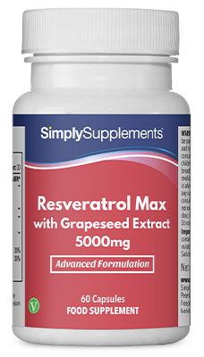 Resveratrol Max with Grapeseed Extract 5,000mg | Simply Supplements